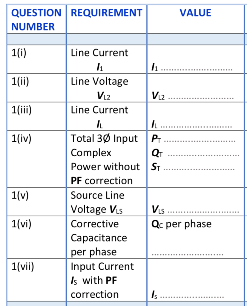 Solved Two balanced loads are connected to three phase | Chegg.com