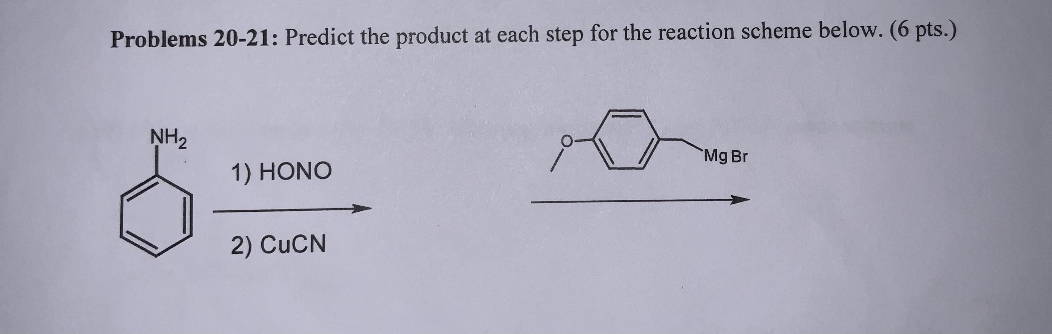 Solved Problems 20-21: Predict the product at each step for | Chegg.com