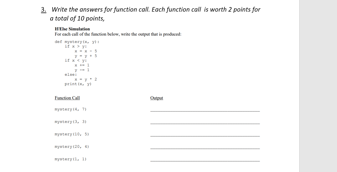 Solved Answer all Questions. Write each answers on the space | Chegg.com