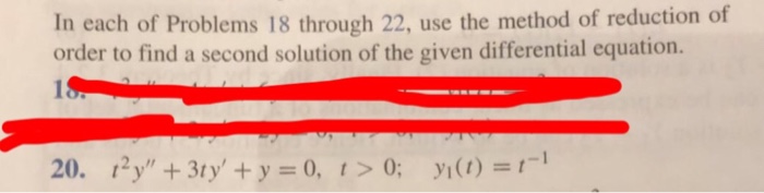 Solved In each of Problems 18 through 22, use the method of | Chegg.com