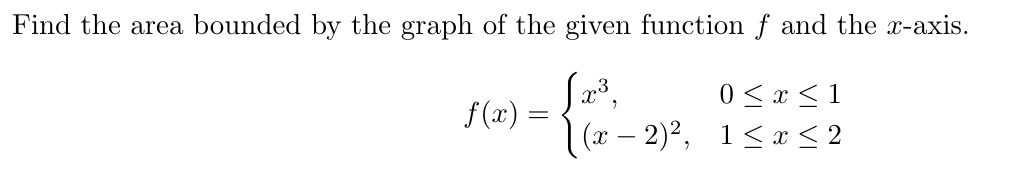Solved Find the area bounded by the graph of the given | Chegg.com