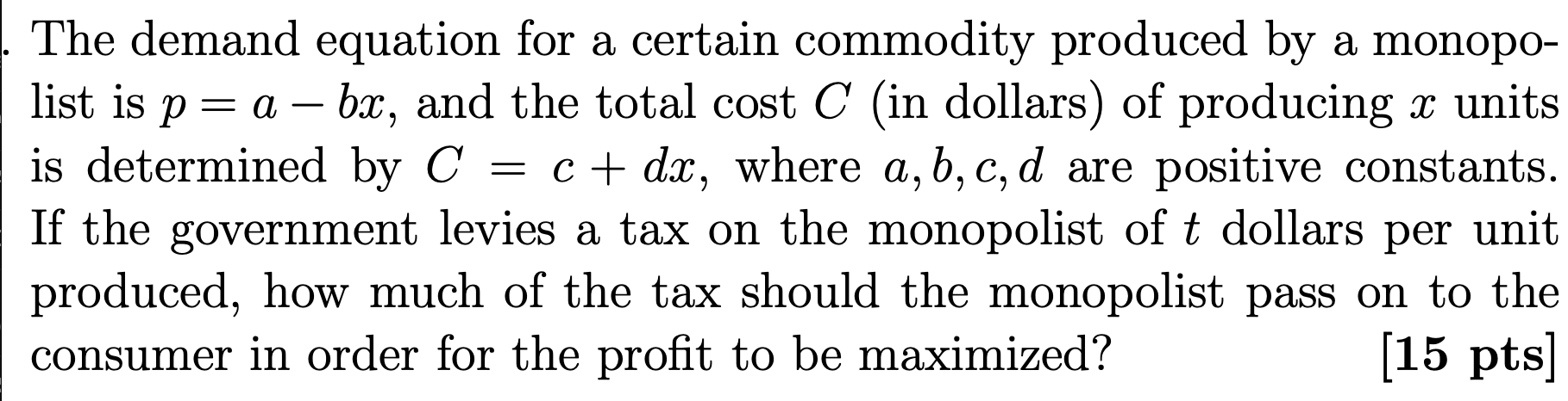 Solved The demand equation for a certain commodity produced | Chegg.com