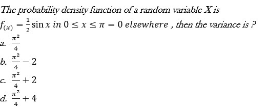 Solved The probability density function of a random variable | Chegg.com