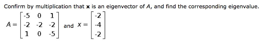 Solved Confirm by multiplication that x is an eigenvector of | Chegg.com