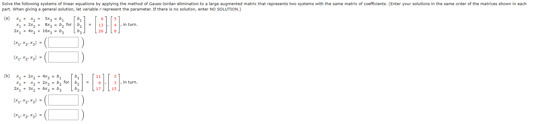 Solved part. When giving a general solution, let variable r | Chegg.com