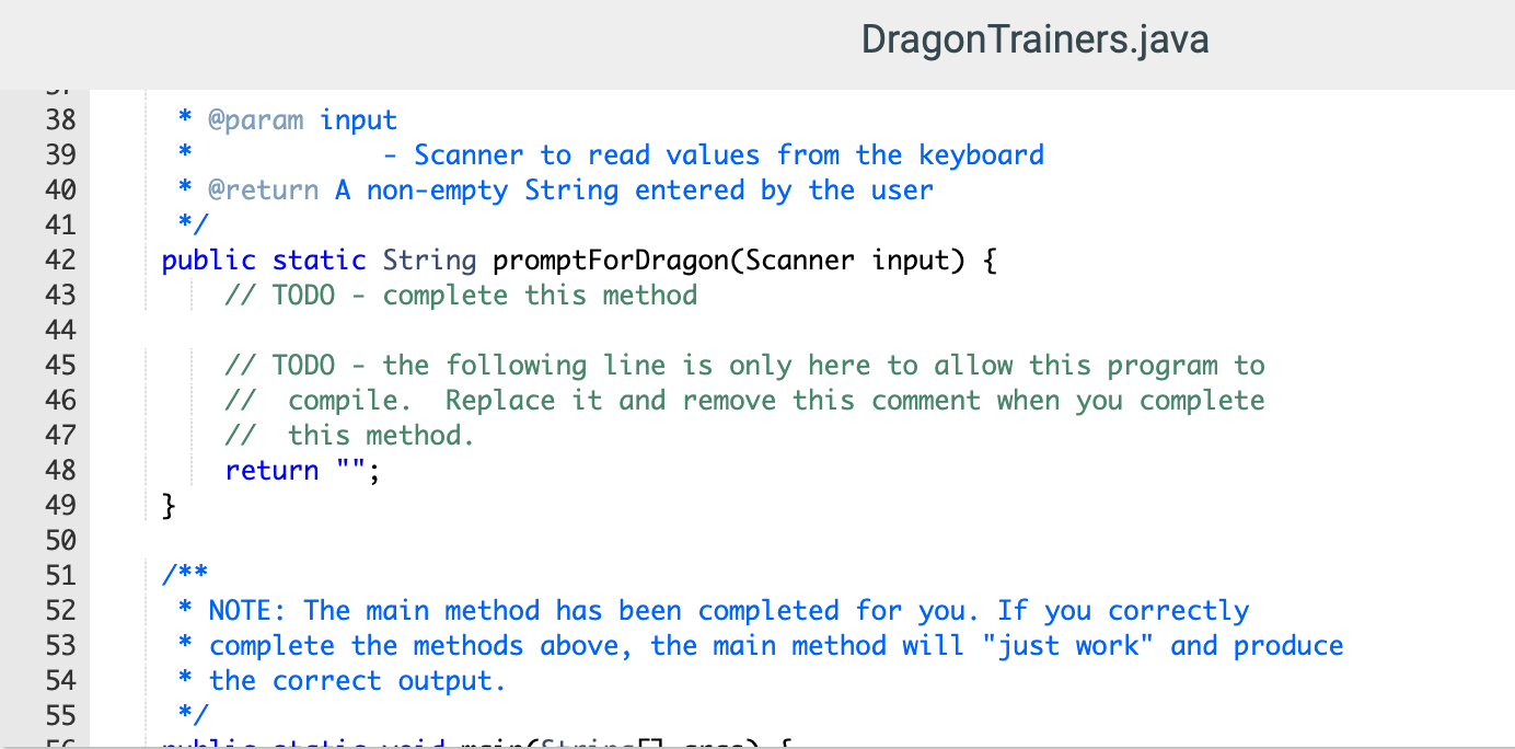 Solved 11.15 Dragon Trainers With Methods Intro - Lab For | Chegg.com