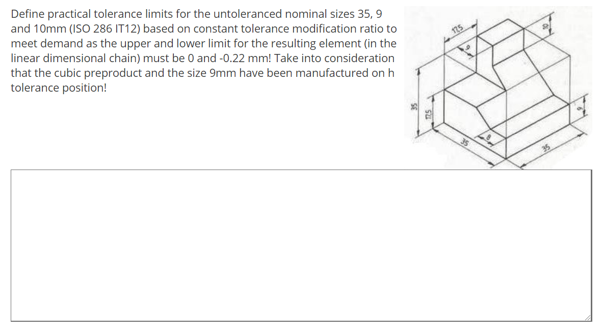 175 Define practical tolerance limits for the | Chegg.com