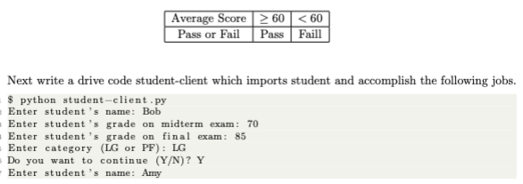 Solved Using Python and object oriented programming please | Chegg.com