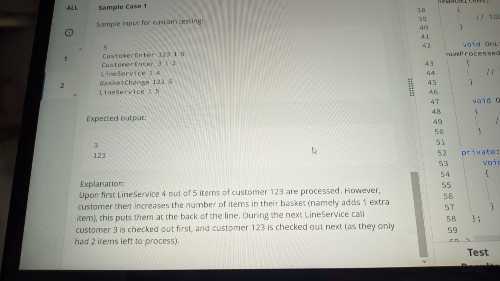 Solved Explanation: There are 2 customers (123 and 2) queued | Chegg.com