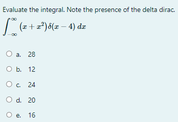 Solved Evaluate the integral. Note the presence of the delta | Chegg.com