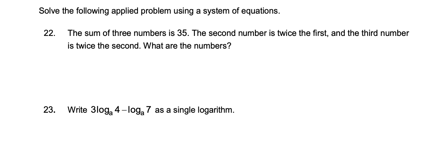 Solved Solve the following applied problem using a system of | Chegg.com