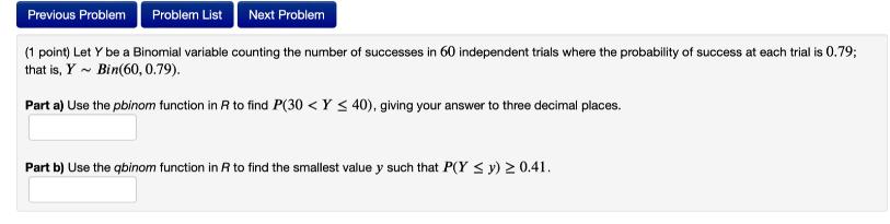 Solved Let Y be a Binomial variable counting the number of | Chegg.com