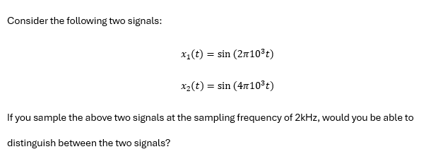 Solved Consider the following two | Chegg.com