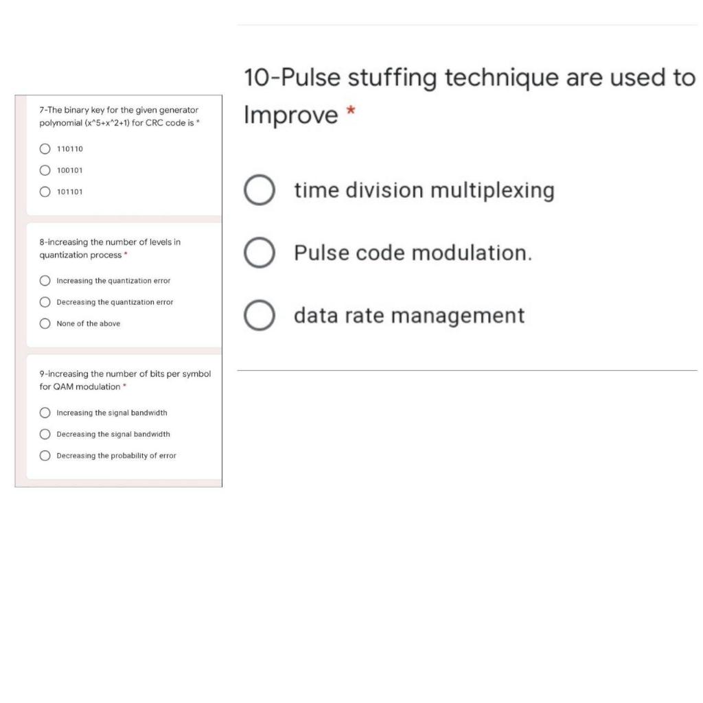 Solved 10-Pulse stuffing technique are used to Improve * | Chegg.com