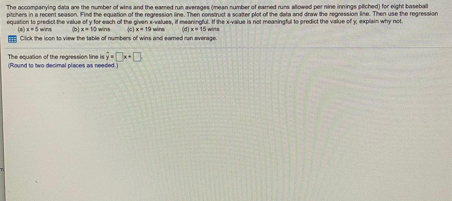 Solved eamed run averages (mean number of earned runs | Chegg.com