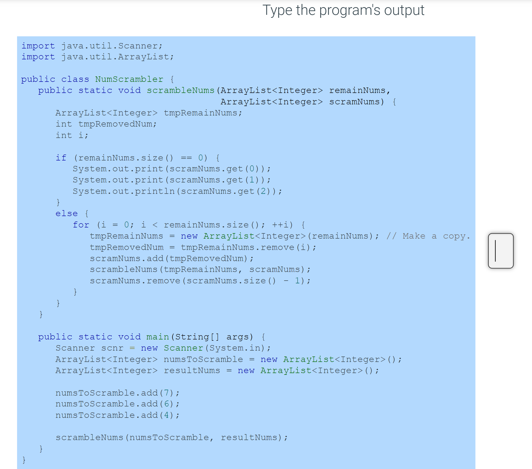 Solved Type the program's output | Chegg.com