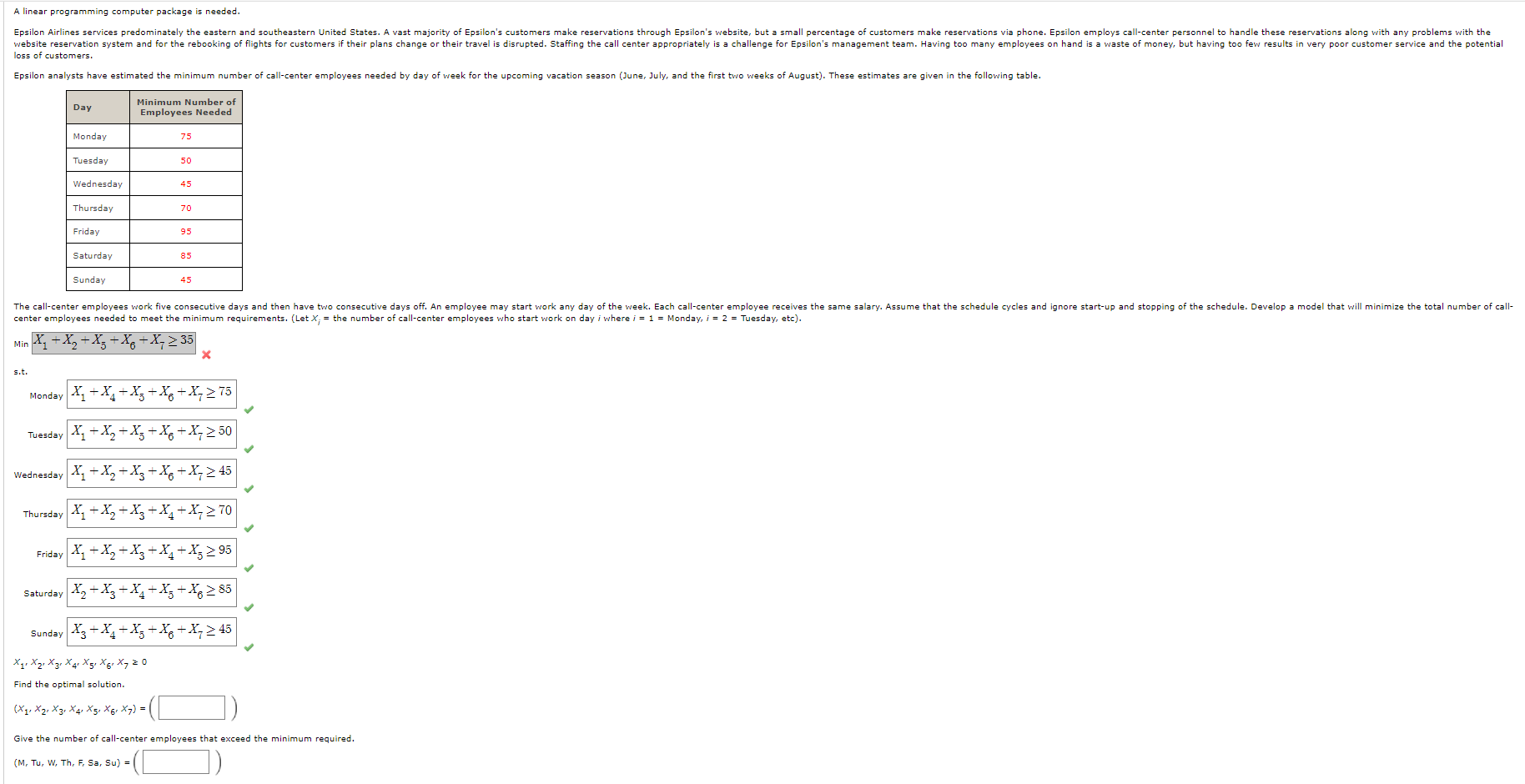 Solved A linear programming computer package is needed. | Chegg.com
