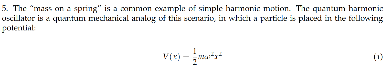 Solved The “mass on a spring” ﻿is a common example of simple | Chegg.com