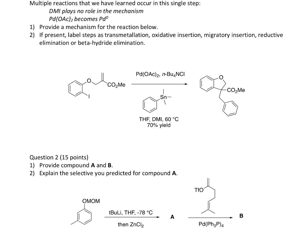 Solved Multiple reactions that we have learned occur in this | Chegg.com