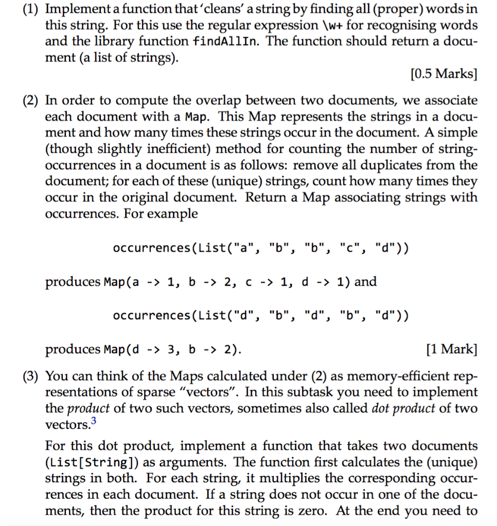 Solved A SCALA program that detects similarity between two | Chegg.com