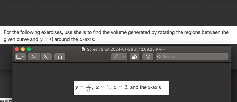 Solved USE SHELL METHOD!!!For the following exercises, use | Chegg.com
