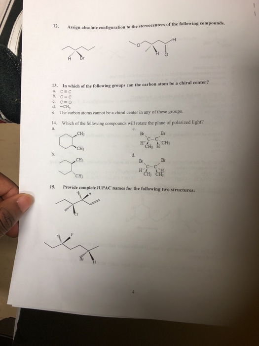 Solved Assign absolute configuration to the stereocenters of | Chegg.com