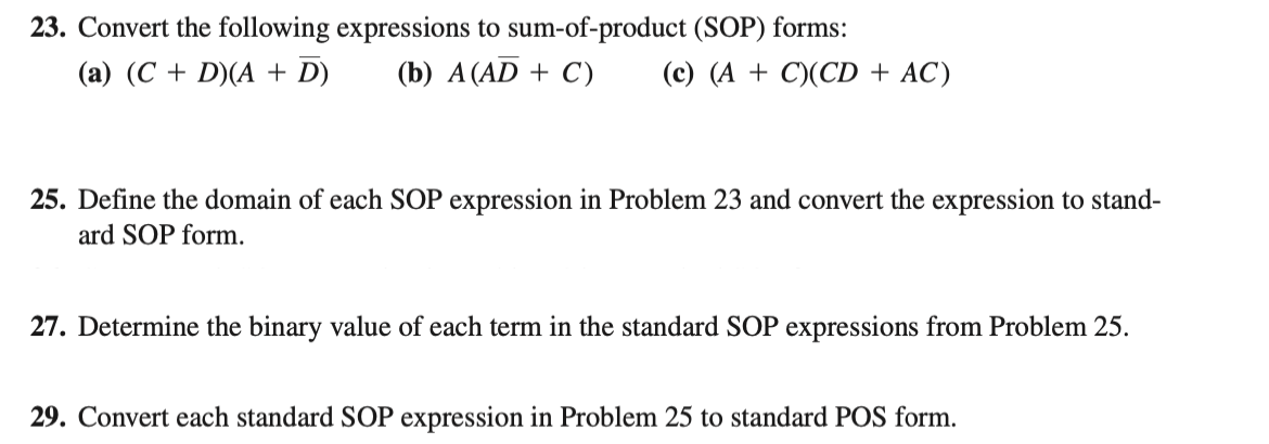 Solved 23. Convert the following expressions to | Chegg.com