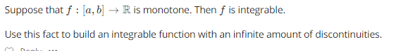 Solved Suppose that f:[a,b]→R is monotone. Then f is | Chegg.com