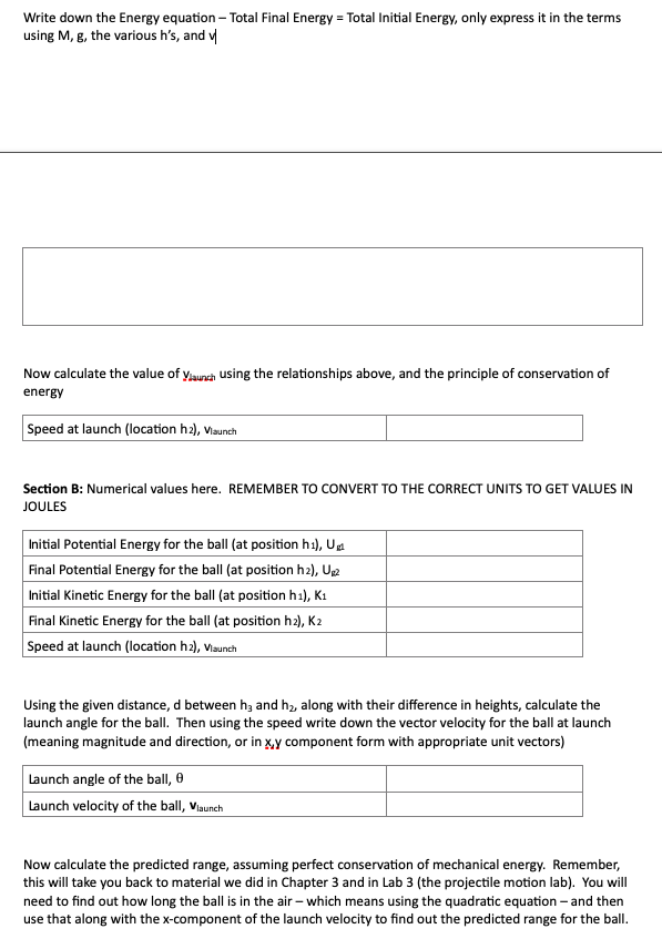 Write down the Energy equation - Total Final Energy = | Chegg.com
