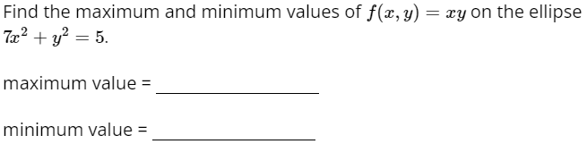 Solved Find the maximum and minimum values of f(x,y)=xy on | Chegg.com