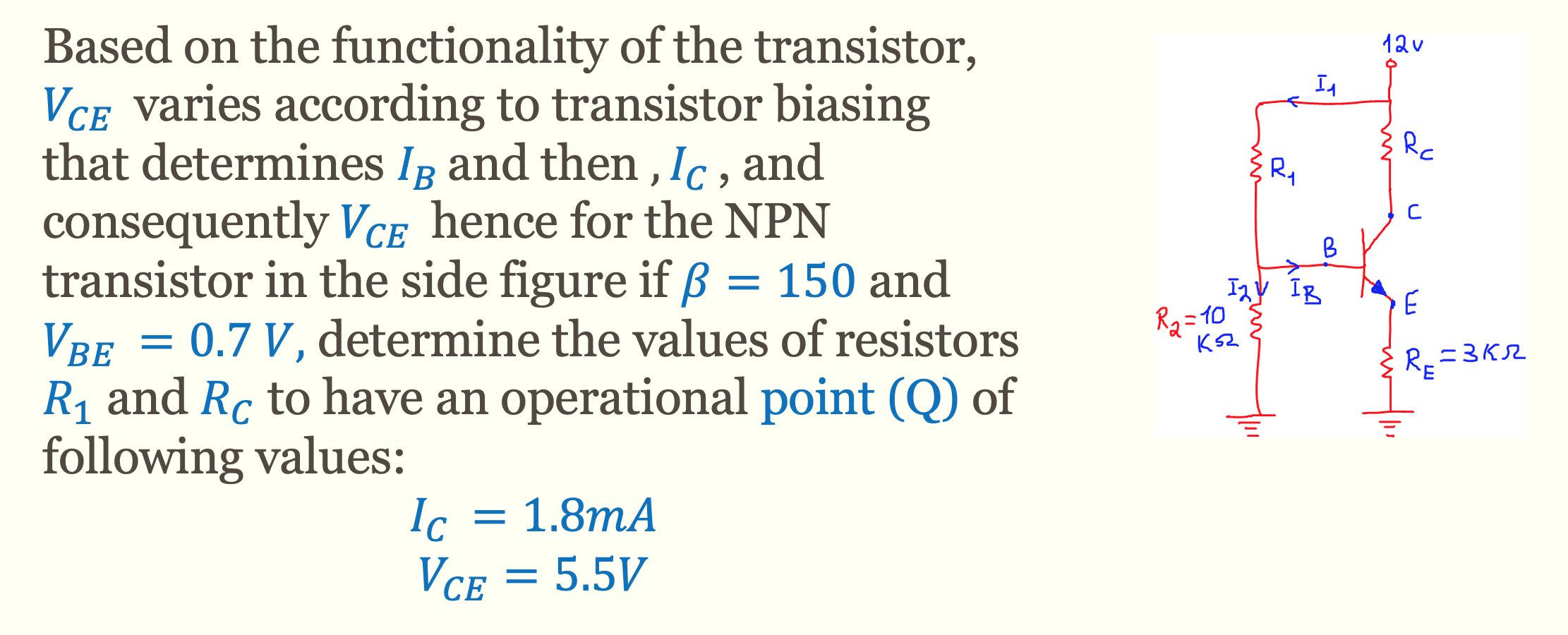 Solved B Based on the functionality of the transistor, VCE | Chegg.com