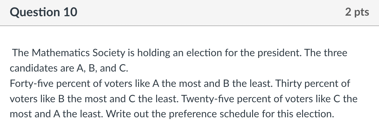 Solved The Mathematics Society is holding an election for | Chegg.com