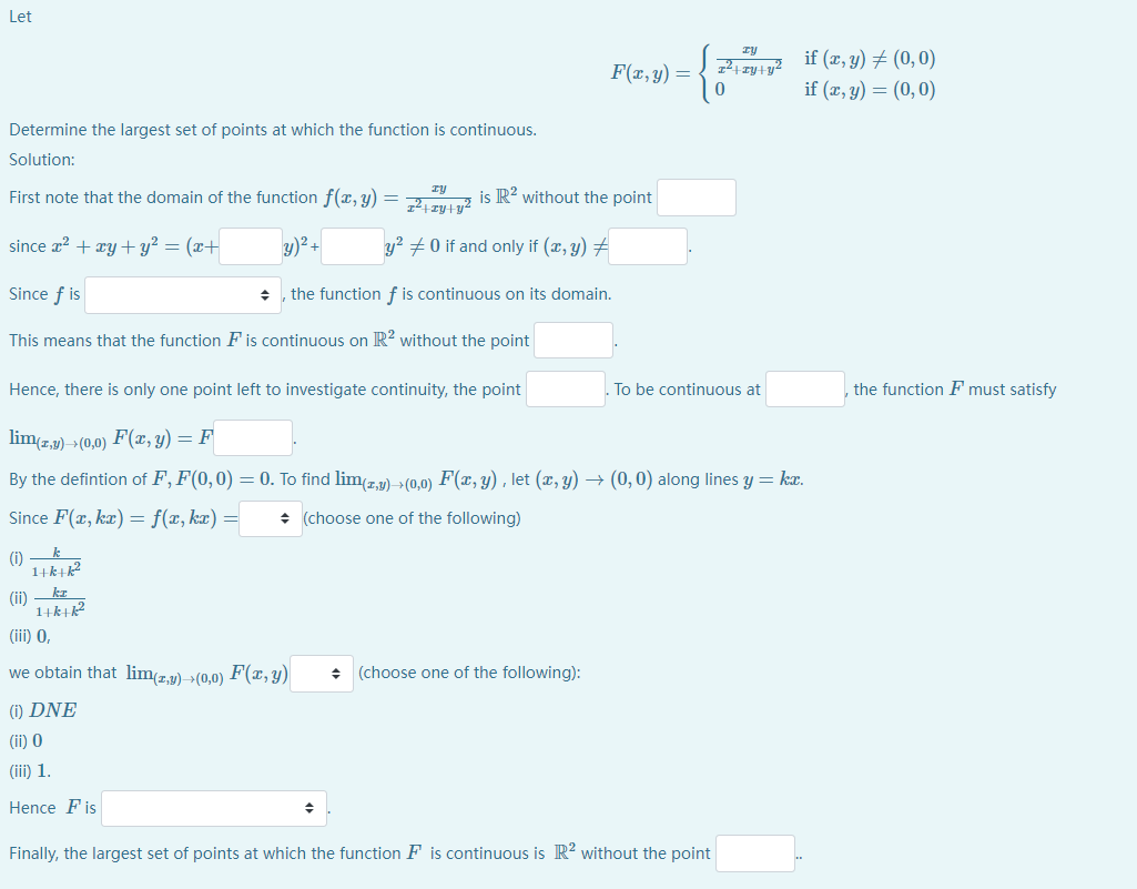Solved F(x,y)={x2+xy+y2xy0 if (x,y) =(0,0) if (x,y)=(0,0) | Chegg.com