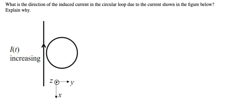 Solved What is the direction of the induced current in the | Chegg.com