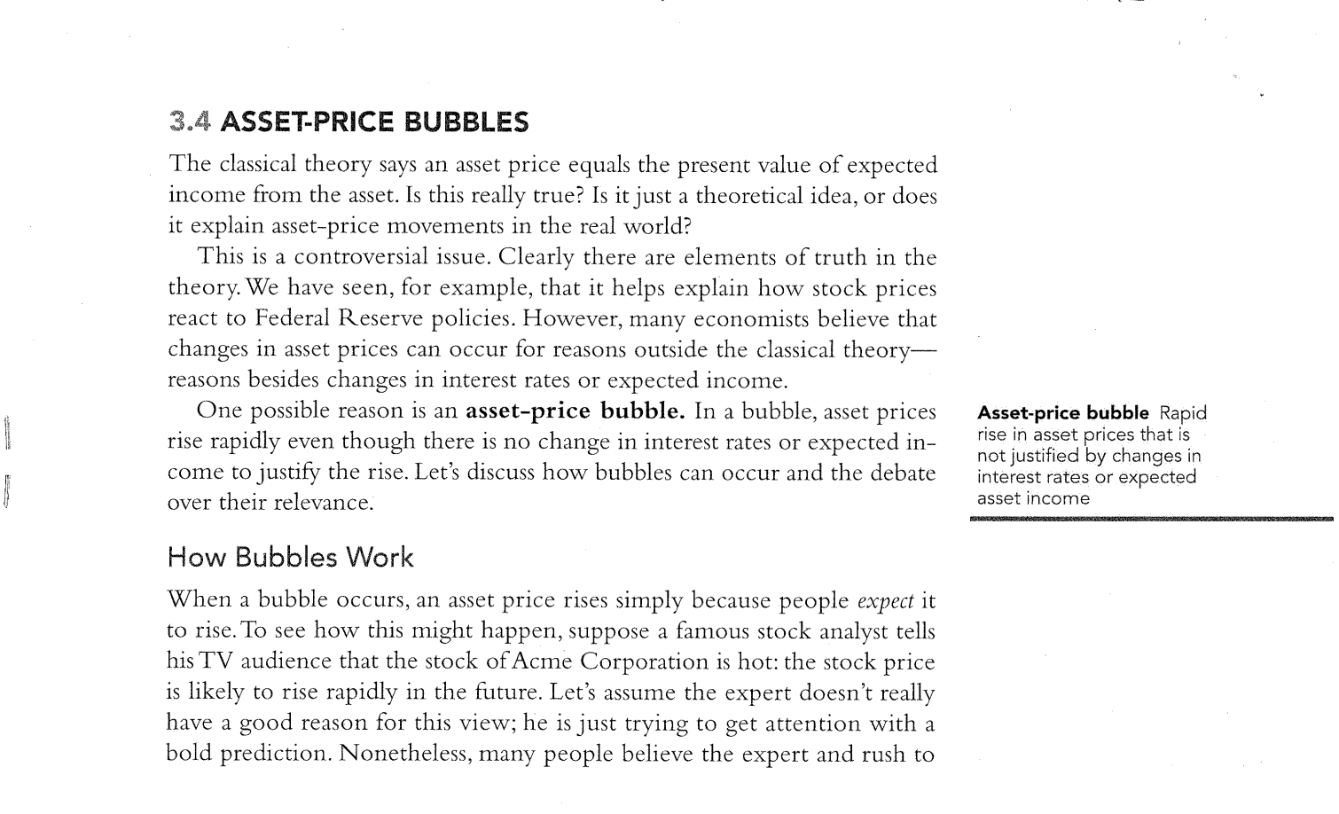 Solved This is based on the reading “Asset Price Bubbles,” | Chegg.com