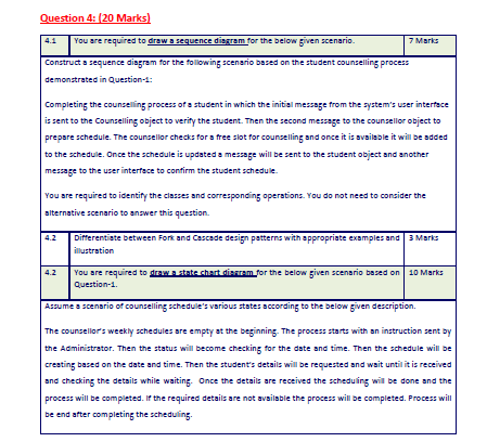 Solved Question 4:20 Marks) You are required to draw a | Chegg.com