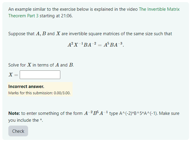 Solved An example similar to the exercise below is explained | Chegg.com