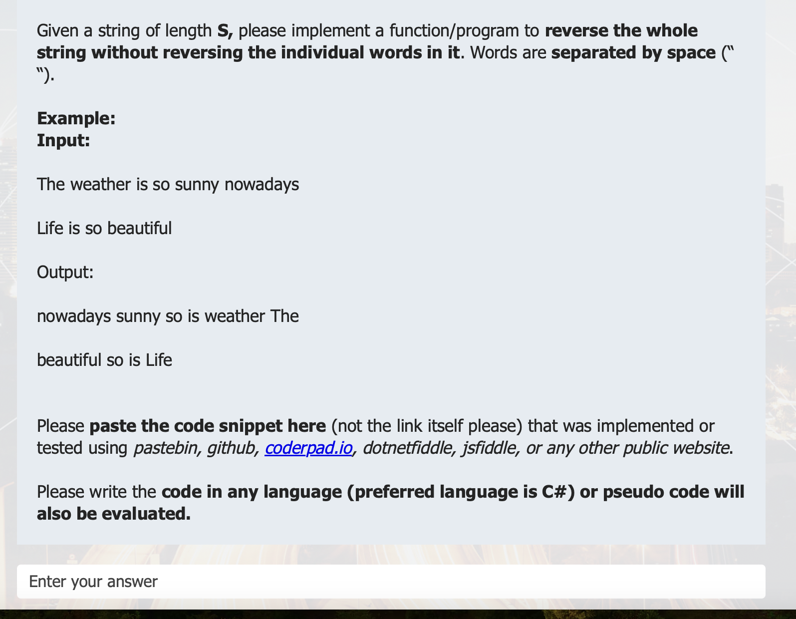 Solved Given a string of length S, please implement a | Chegg.com