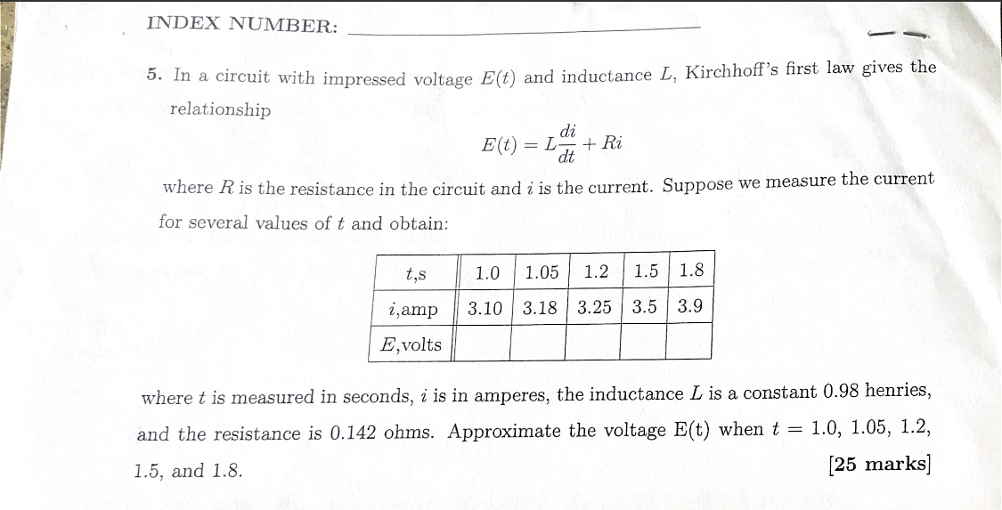Solved 5. In a circuit with impressed voltage \\( E(t) \\) | Chegg.com