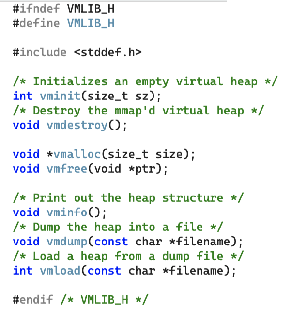 Solved Implementing Vmalloc Void Vmallocsizet 