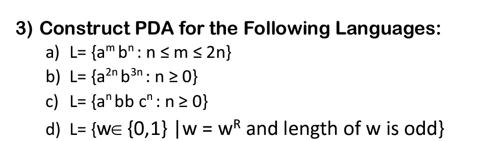 Solved I want to construct only by drawings not by defining | Chegg.com