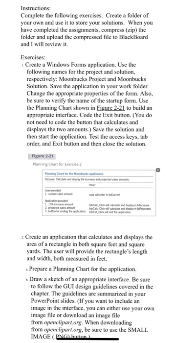 Instructions: Complete the following exercises. | Chegg.com