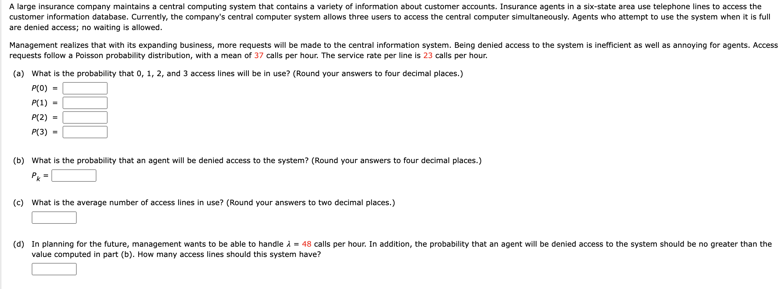 Solved are denied access; no waiting is allowed. requests | Chegg.com