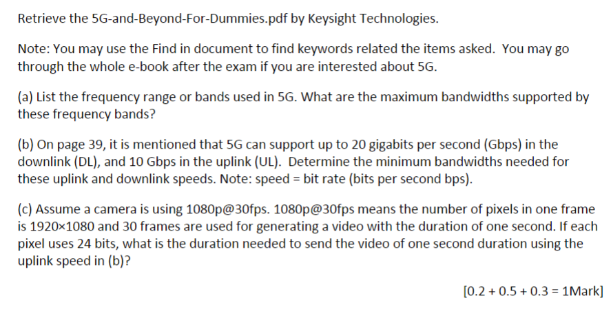 Retrieve the 5G-and-Beyond-For-Dummies.pdf by | Chegg.com