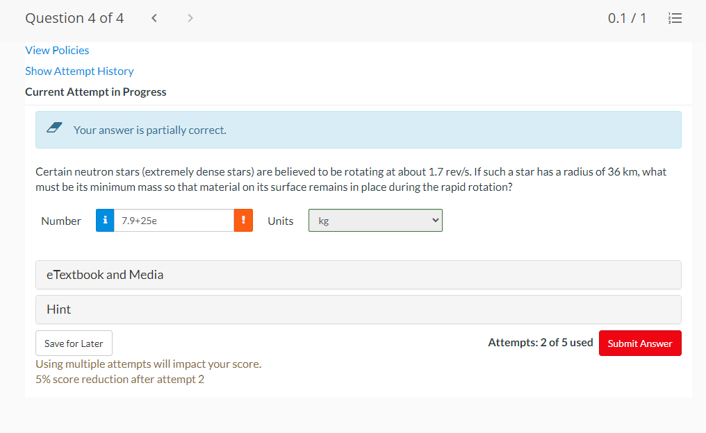 Solved Certain neutron stars (extremely dense stars) are | Chegg.com
