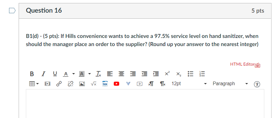 Solved Problem B1 (20 pts): Hills convenience store has been | Chegg.com