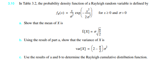 Solved 3.10 In Table 3.2, the probability density function | Chegg.com