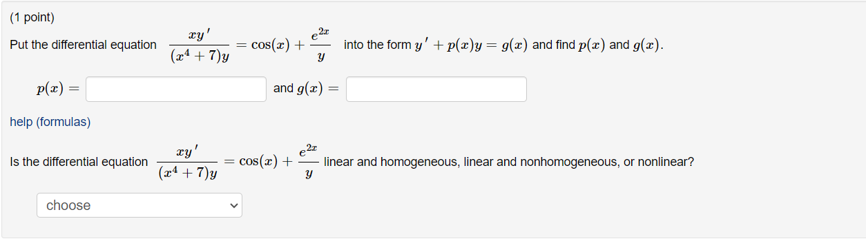 Solved Put the differential equation | Chegg.com