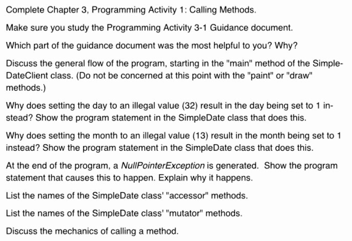 Solved After reviewing the programming activity, explain | Chegg.com