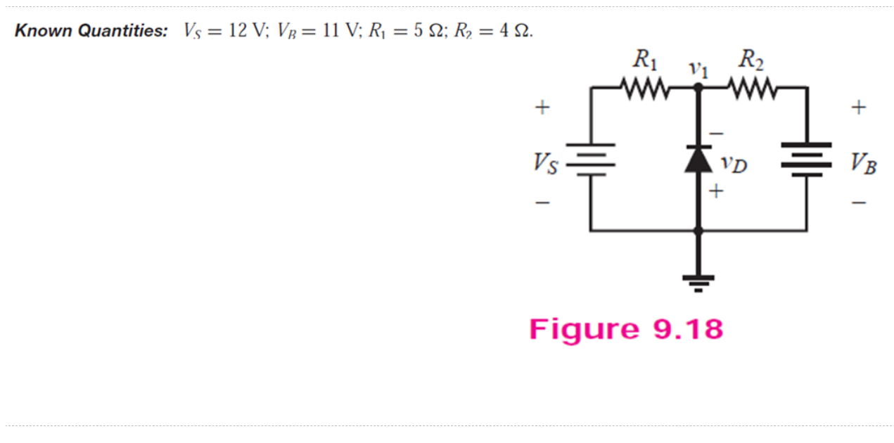 Solved Known Quantities: Vs = 12 V; Vb = 11 V; R = 5 82; R2 | Chegg.com